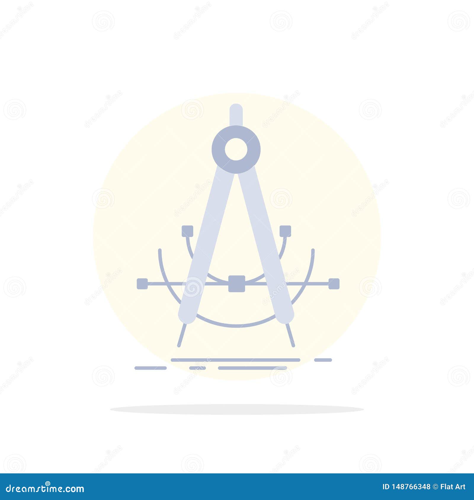 Precision, Accure, Geometry, Compass, Measurement Flat Color Icon ...