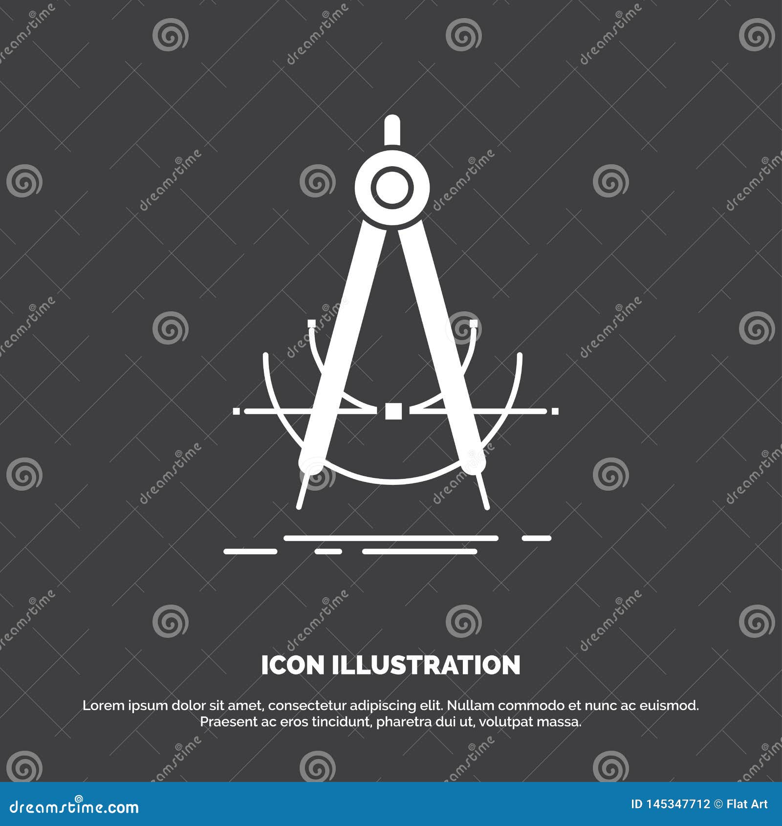 Precision, Accure, Geometry, Compass, Measurement Icon. Glyph Vector ...