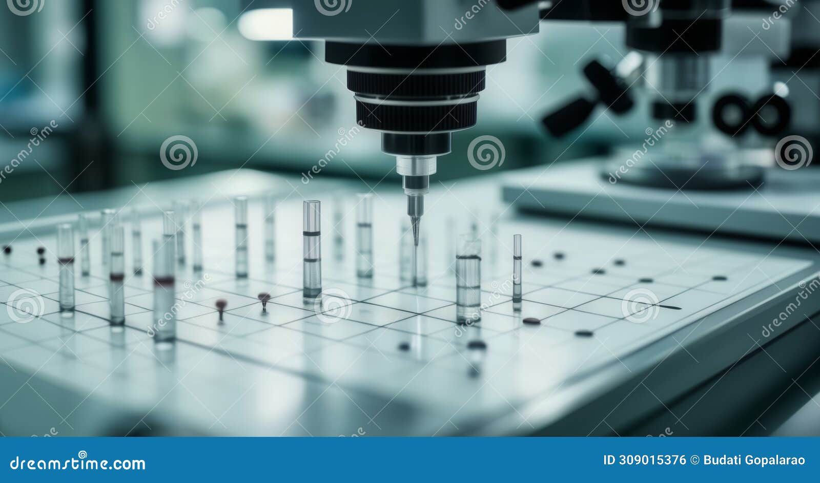 Precision in Action - Robotic Arm Dispensing Liquids into Test Tubes ...