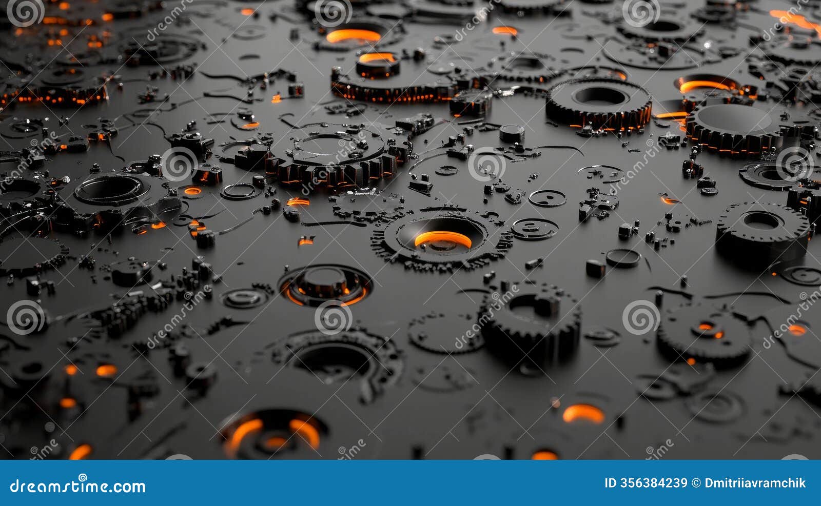 Precision Black Gears and Cogs - Intricate Machinery, Elaborate System ...