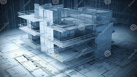 Precision Blueprint Plan of a Technologically Advanced Modern ...