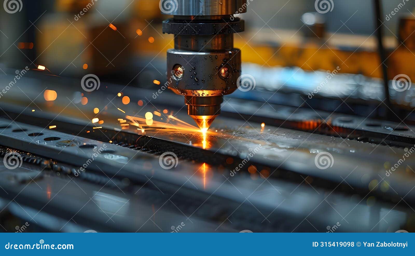 Precision CNC Laser Cutting in Action. Concept Manufacturing, Precision ...