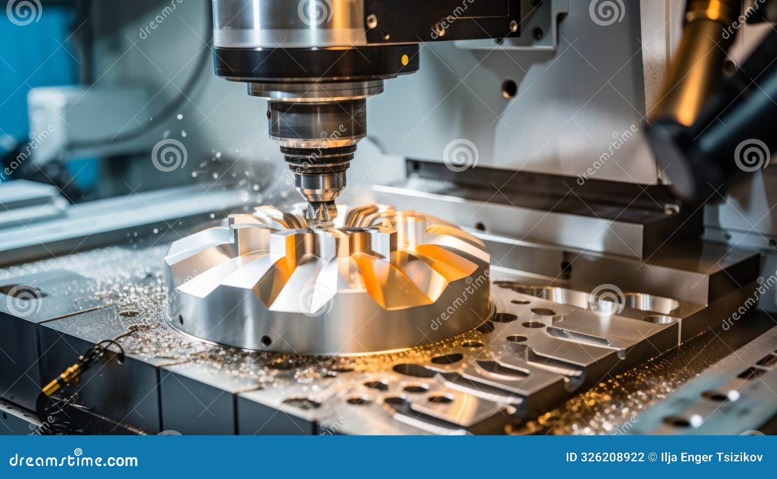 Precision Cnc Machining of Rocket Engine Part Illustrates Aerospace ...