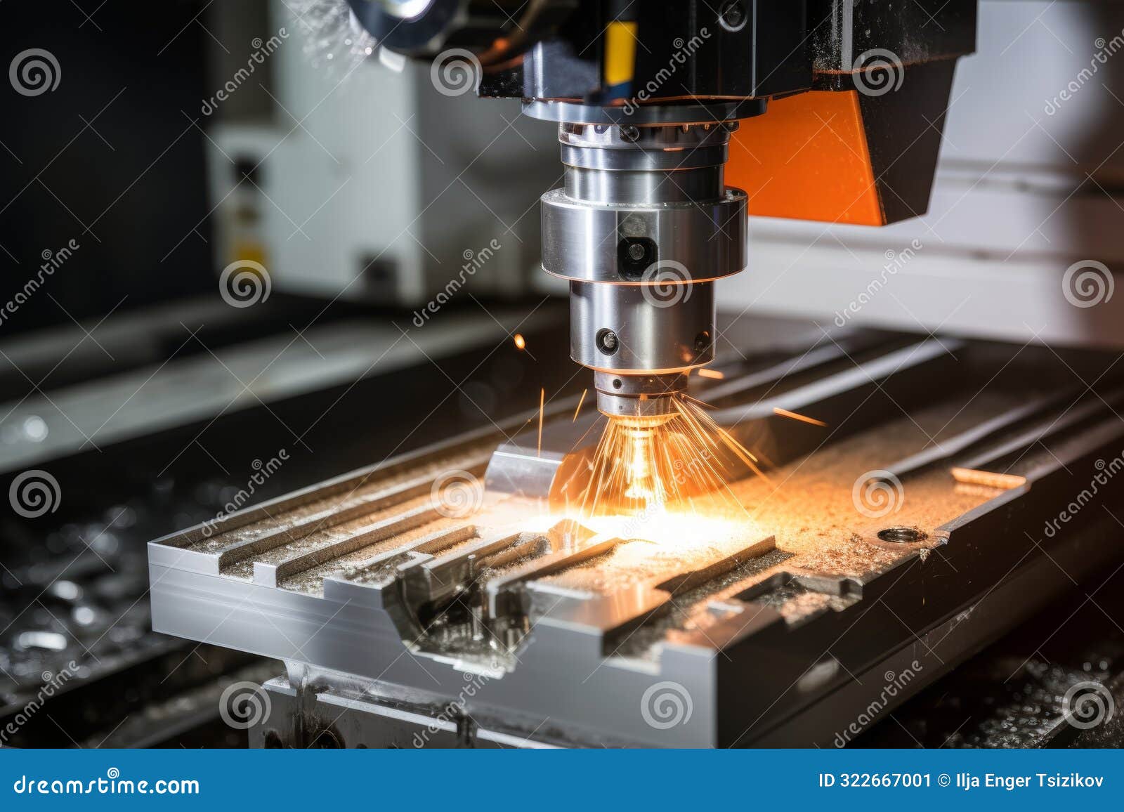 Precision Cnc Milling Machine Carving Complex Geometry on Metal with ...