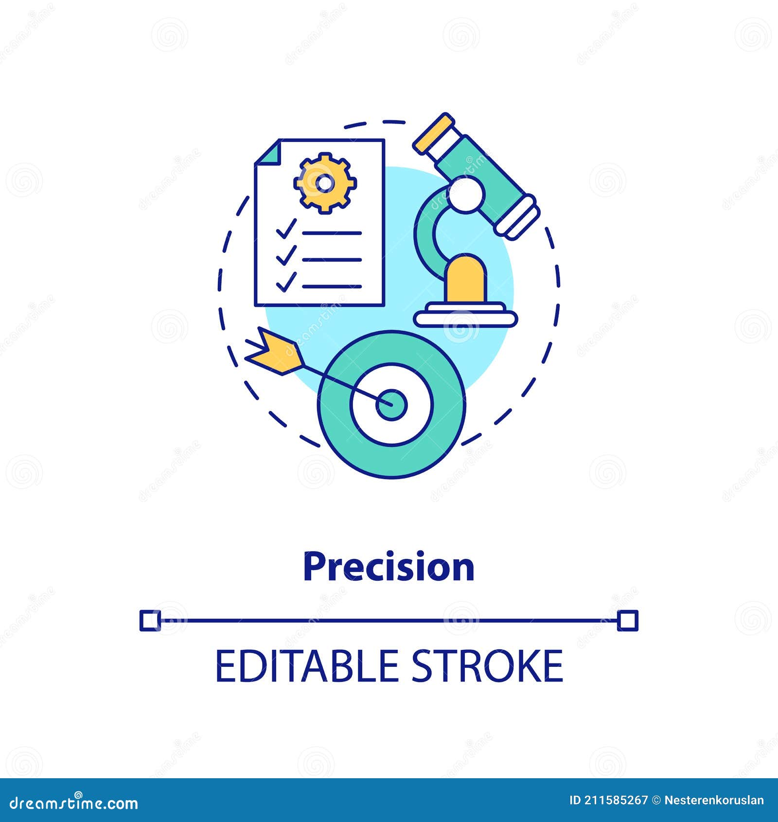 Precision concept icon stock vector. Illustration of measurement ...
