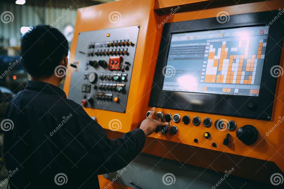 Precision Control Hand Operating Cnc Machine Interface for Optimal ...