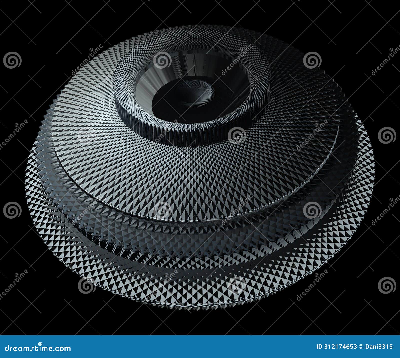 Precision-Cut Gears on Reflective Black Surface Stock Illustration ...