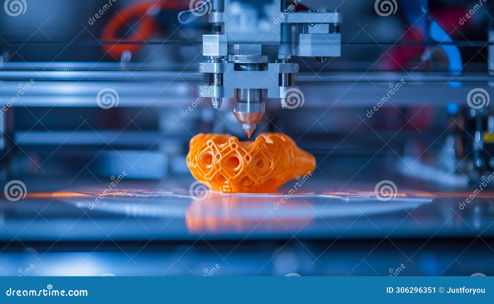 Precision 3D Printing of Complex Geometric Model. Generative Ai Stock ...