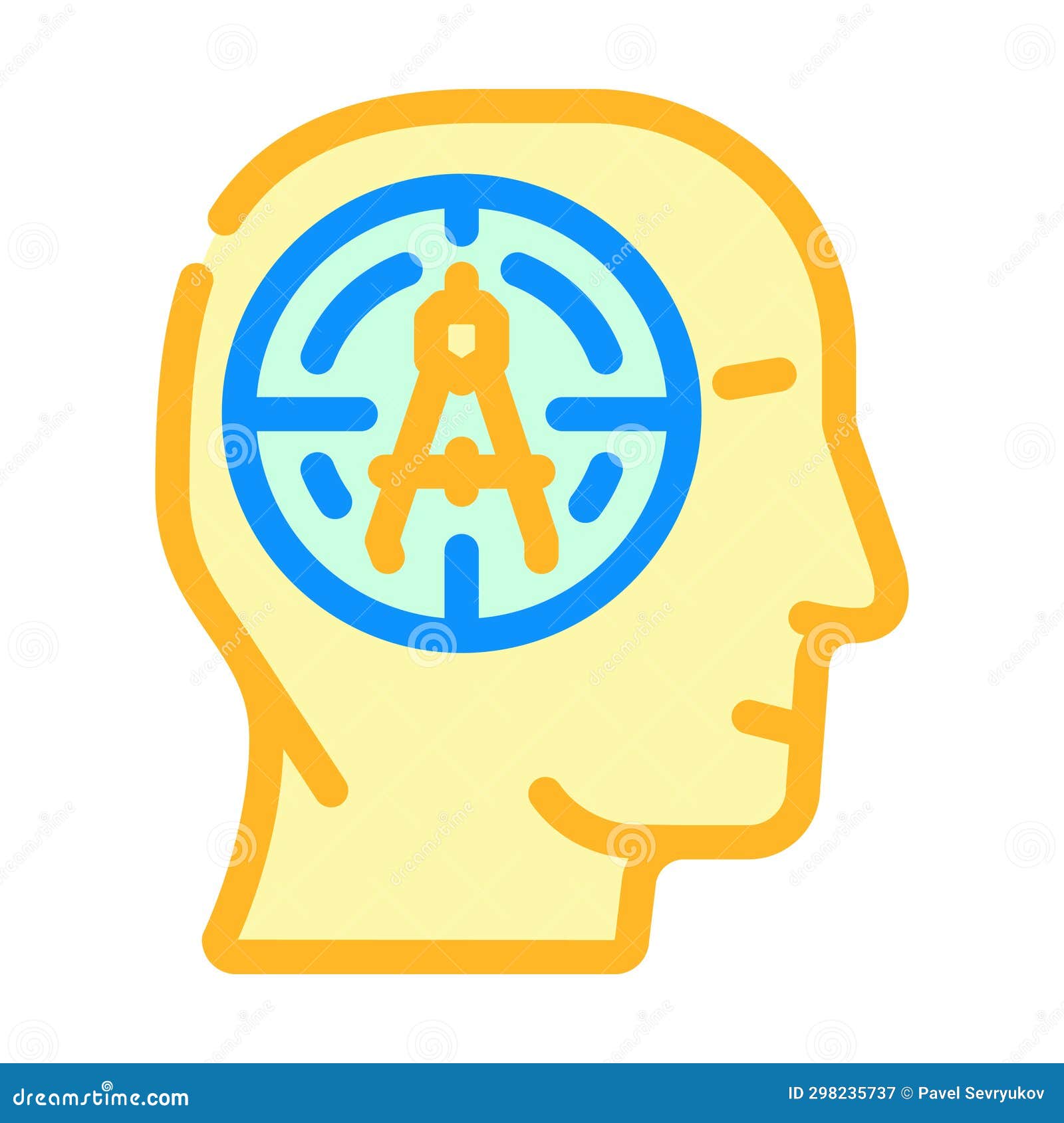 Precision Drafting Architectural Drafter Color Icon Vector Illustration ...