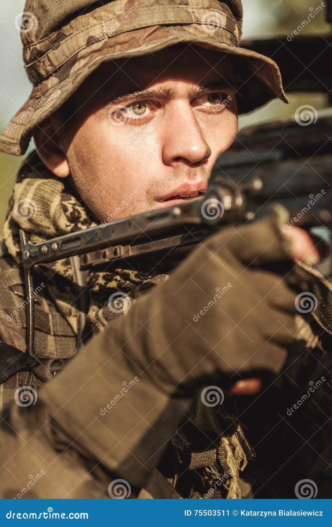 Precision of the eagle eye stock image. Image of face - 75503511