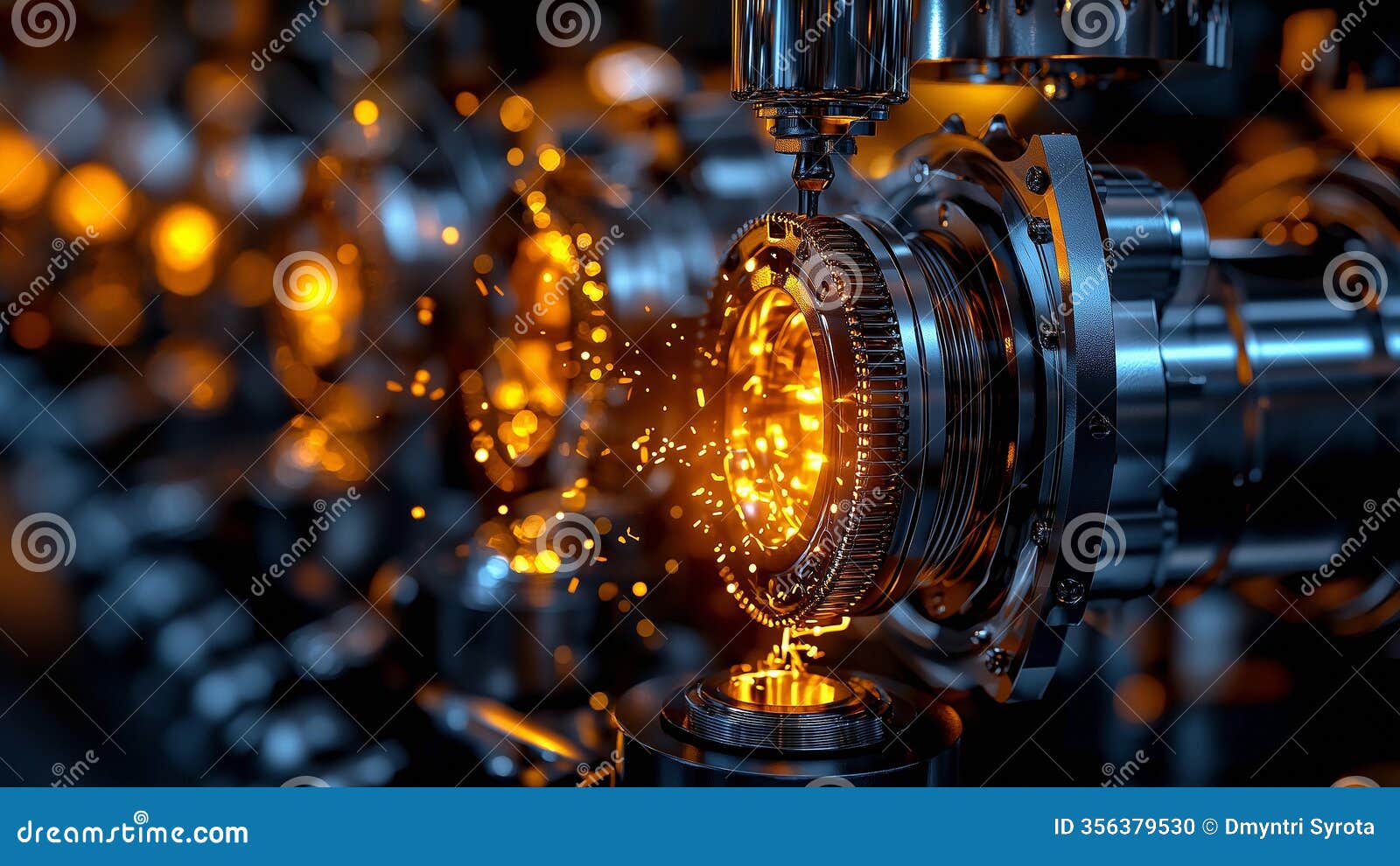 Precision Engine Manufacturing Process Stock Illustration ...