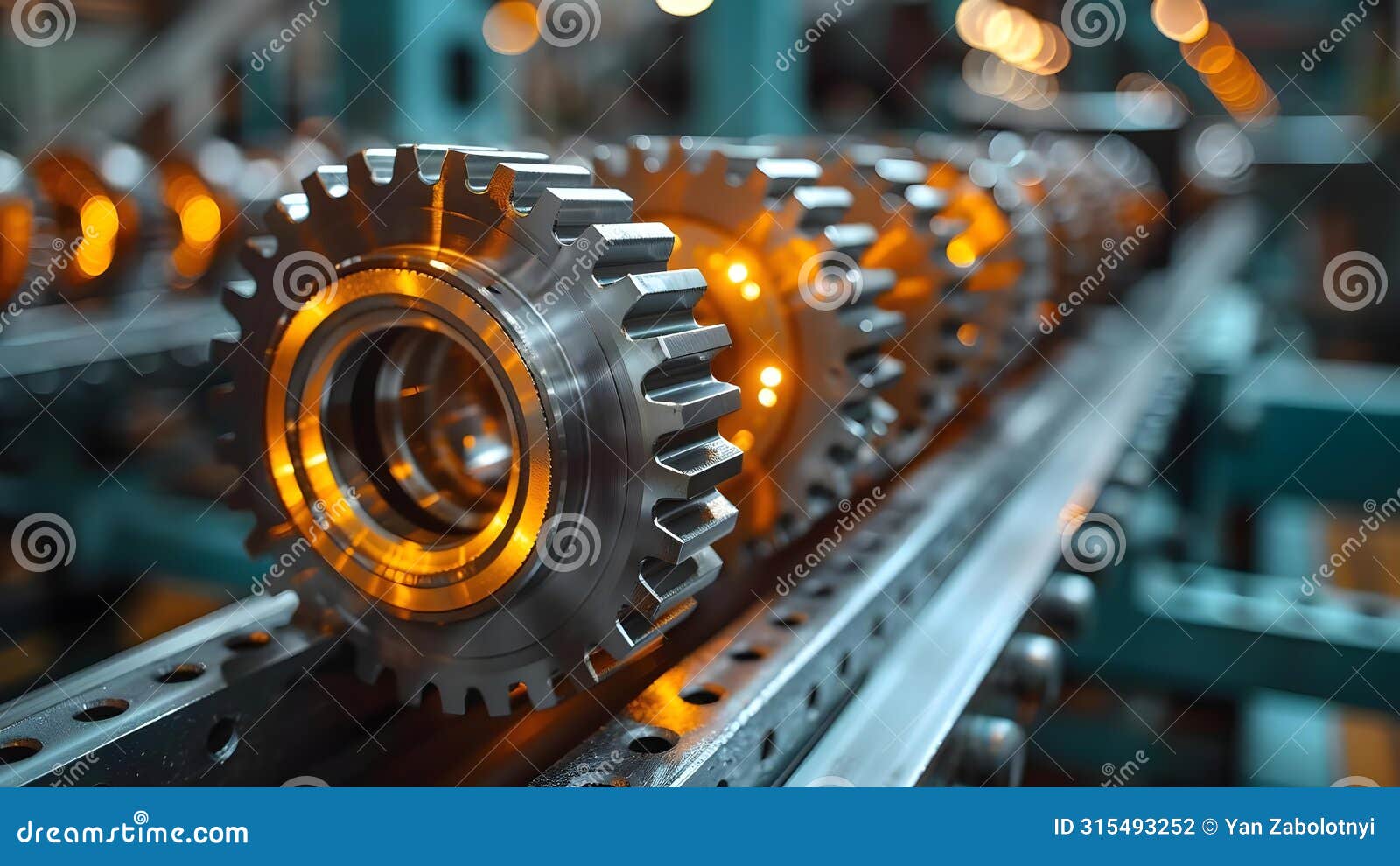 Precision Engineered Gear System in Industrial Elegance. Concept ...