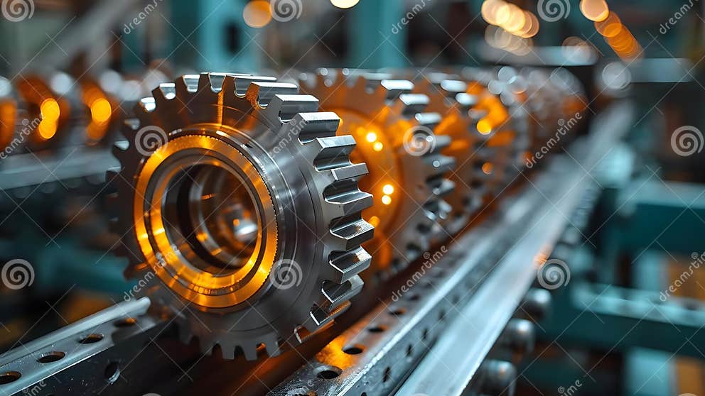 Precision Engineered Gear System in Industrial Elegance. Concept ...