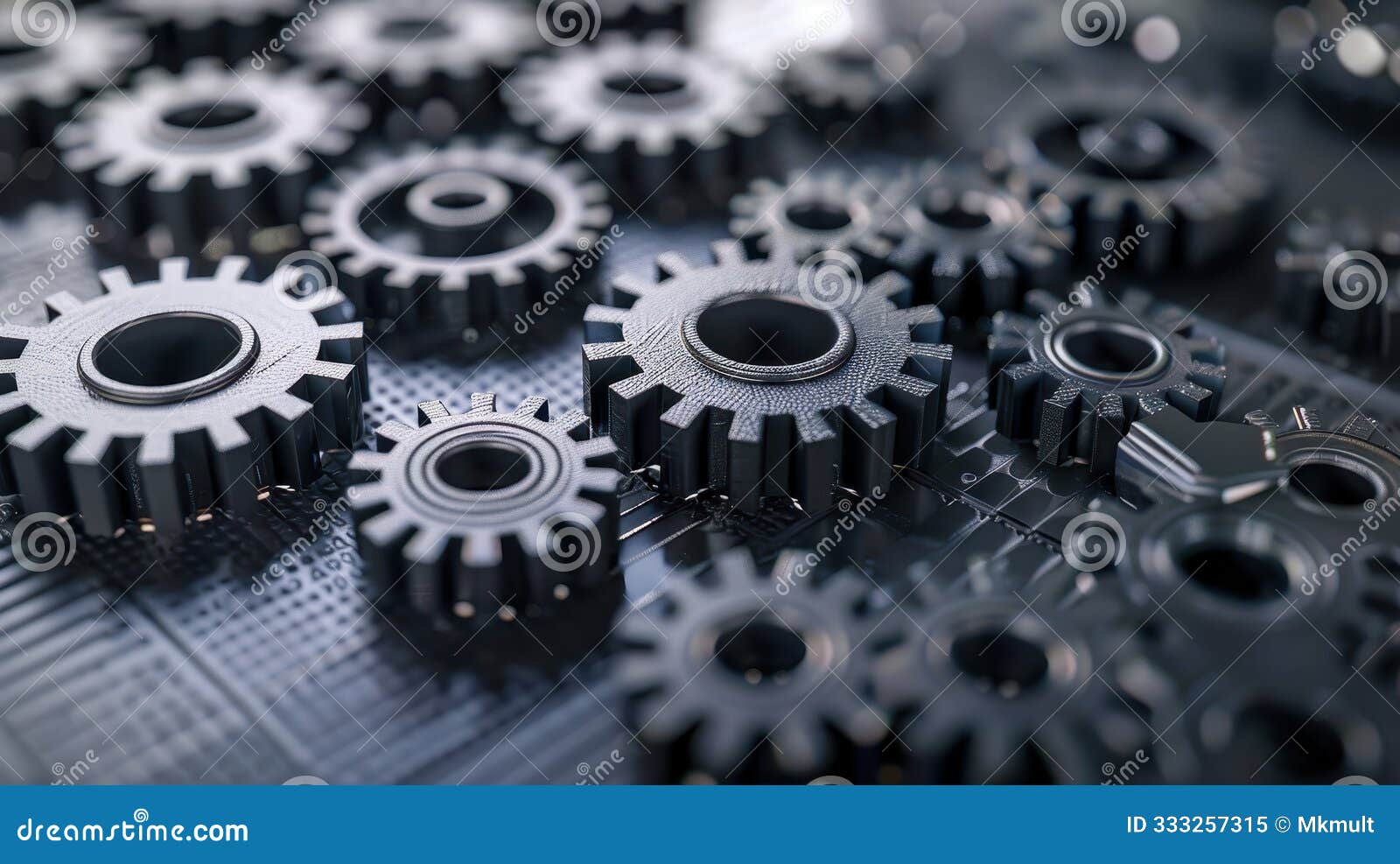 Intricate Interlocking Gears Represent Teamwork in a Mechanical ...