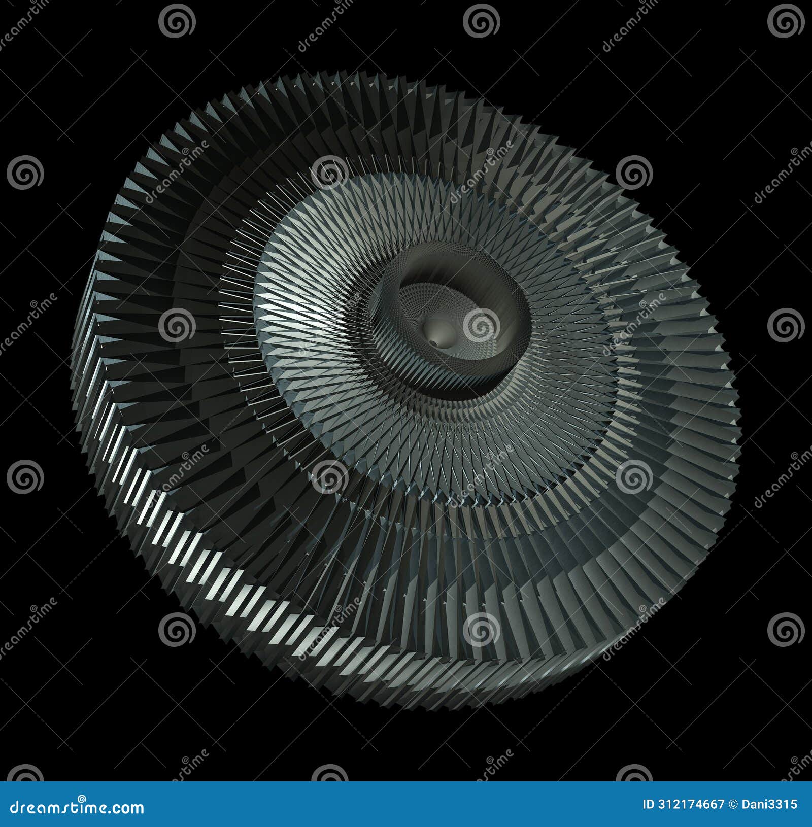 Industrial Fan Blade Focus On The Aerodynamic Shape And Texture Royalty ...