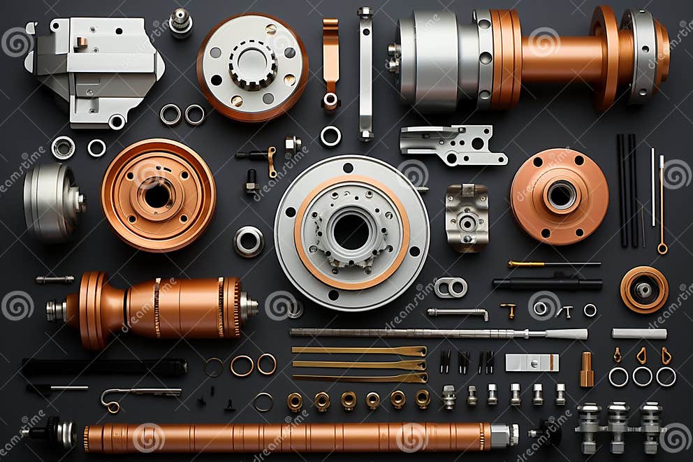 Precision Engineering Components Stock Illustration - Illustration of ...