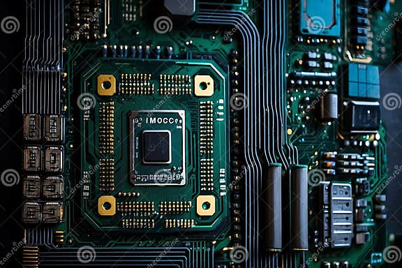 Precision Engineering: the Heart of Modern Computing Stock Illustration - Illustration of modern ...