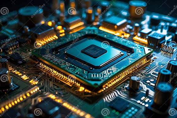 Precision Engineering: the Heart of Modern Computing Stock Illustration - Illustration of ...