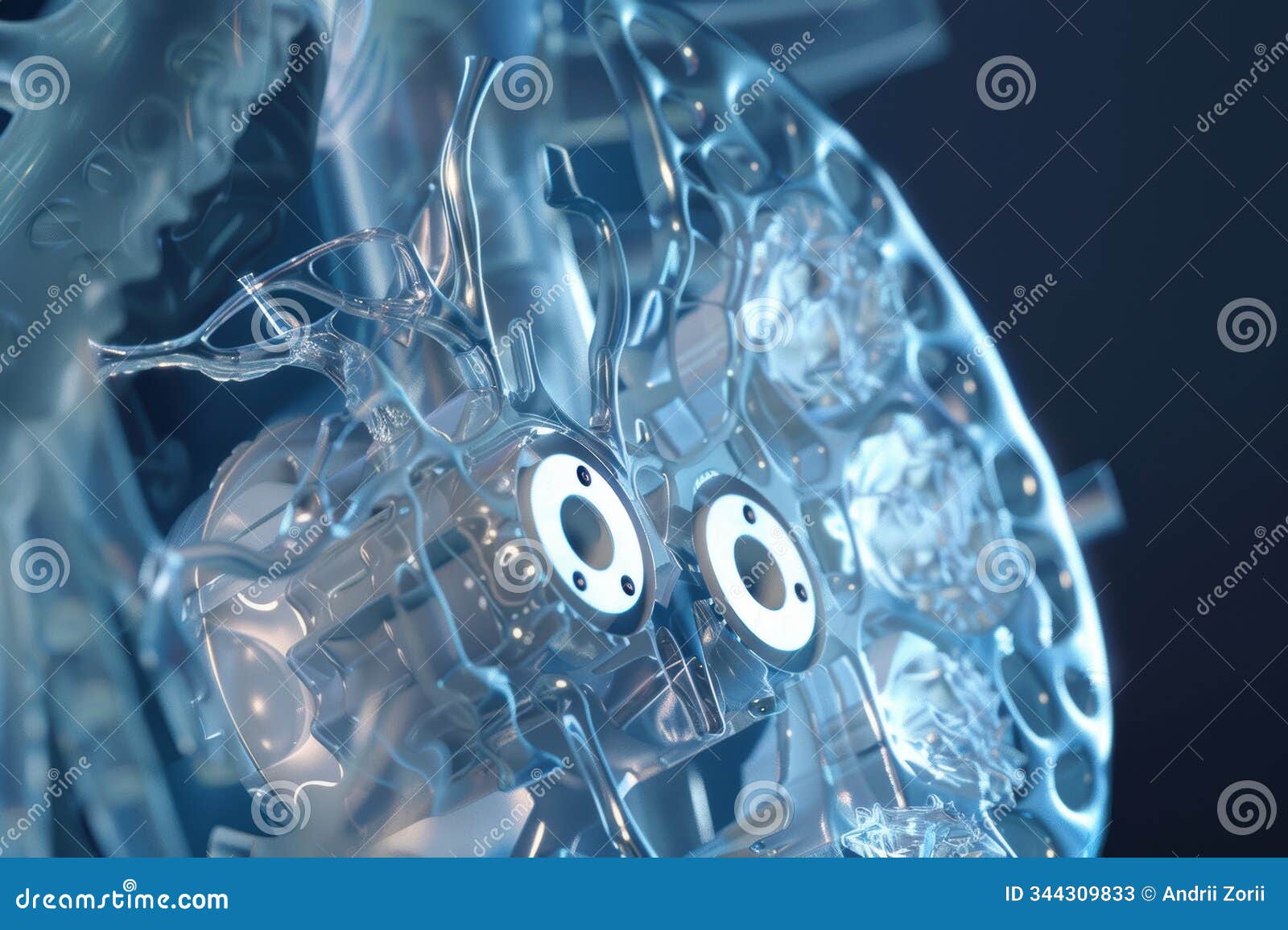 Precision Engineering of a Mechanical Heart Valve in Motion Stock Image ...