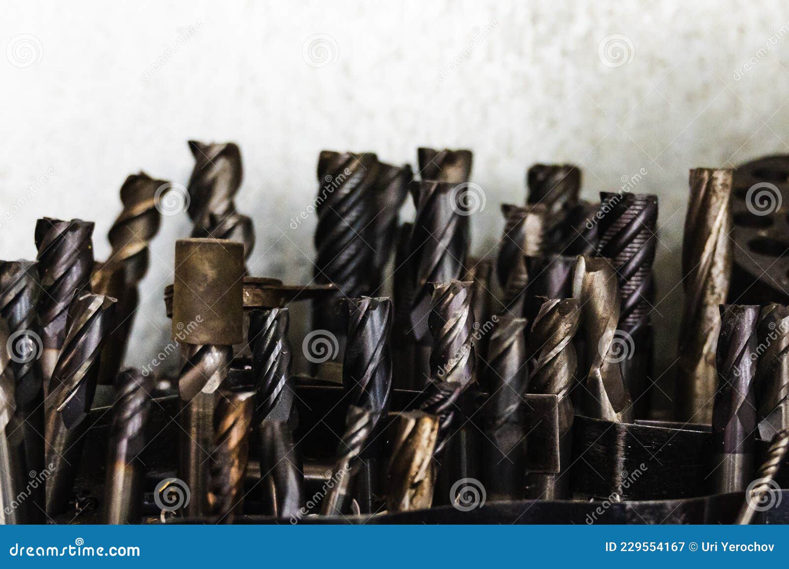 Precision Engineering Milling Tools and Drills Stock Image - Image of ...