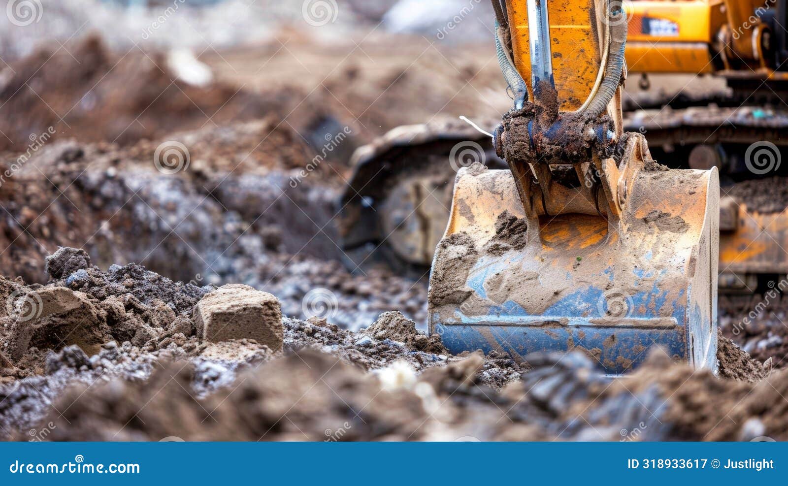 The Precision of an Excavators Movements Delicately Digging through ...