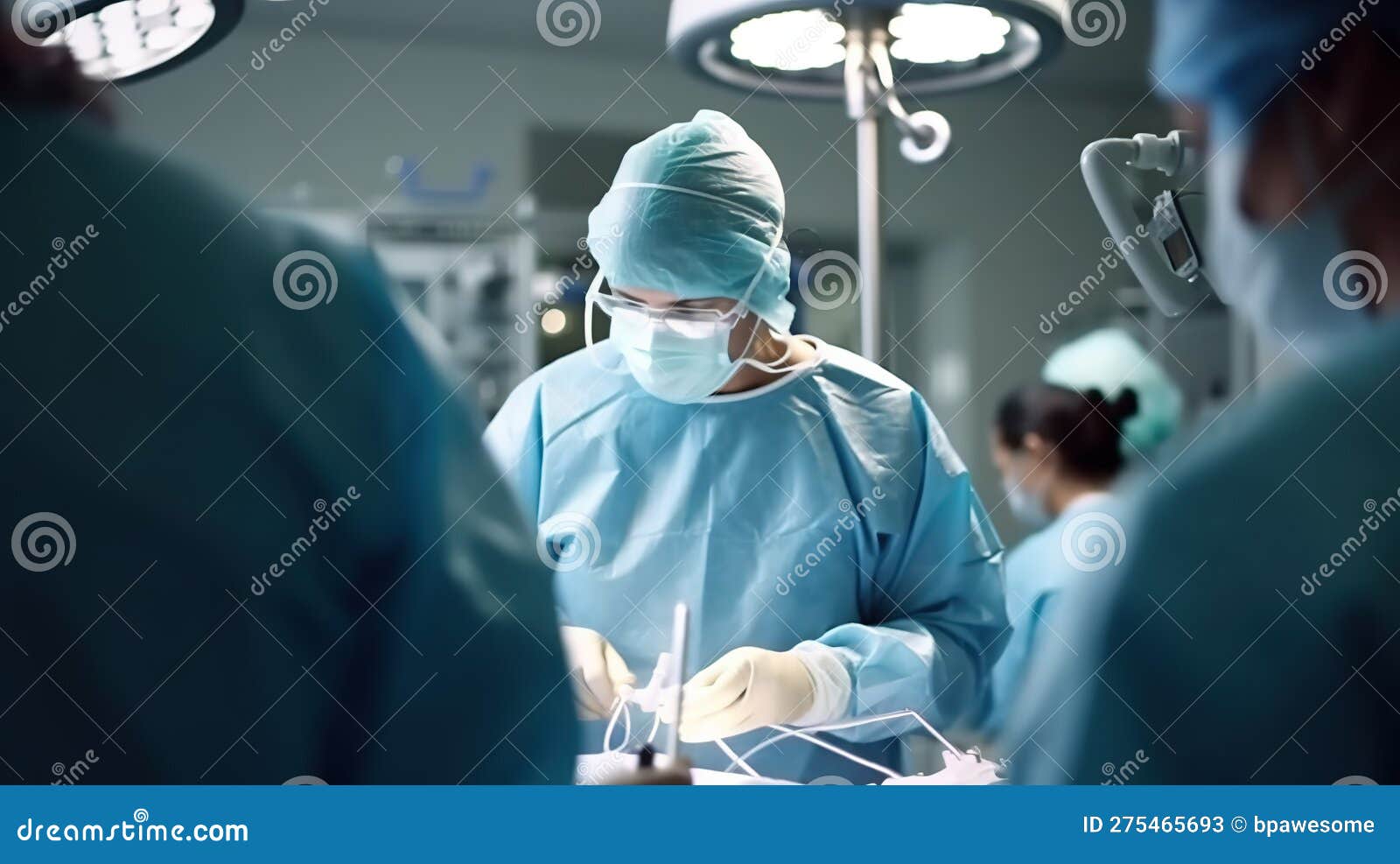 Precision and Expertise, a Professional Surgeon Performing a Complex ...