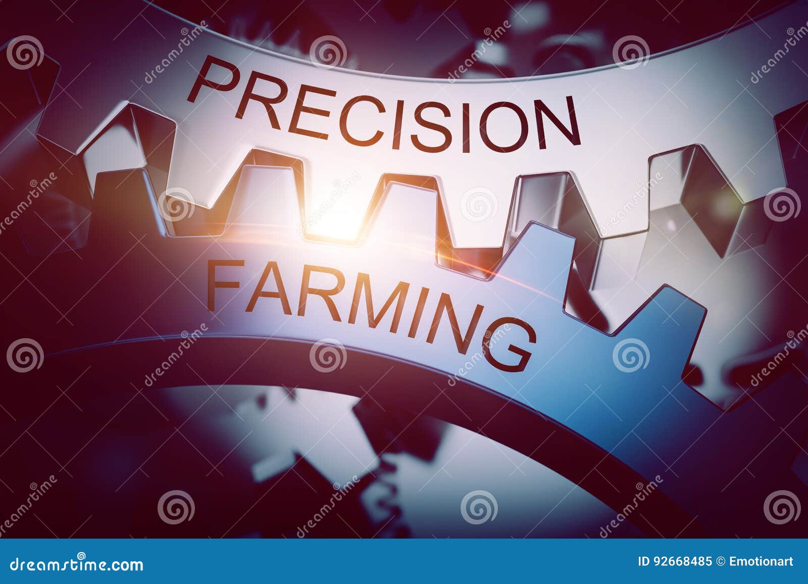 Precision farming concept stock illustration. Illustration of cogwheel ...