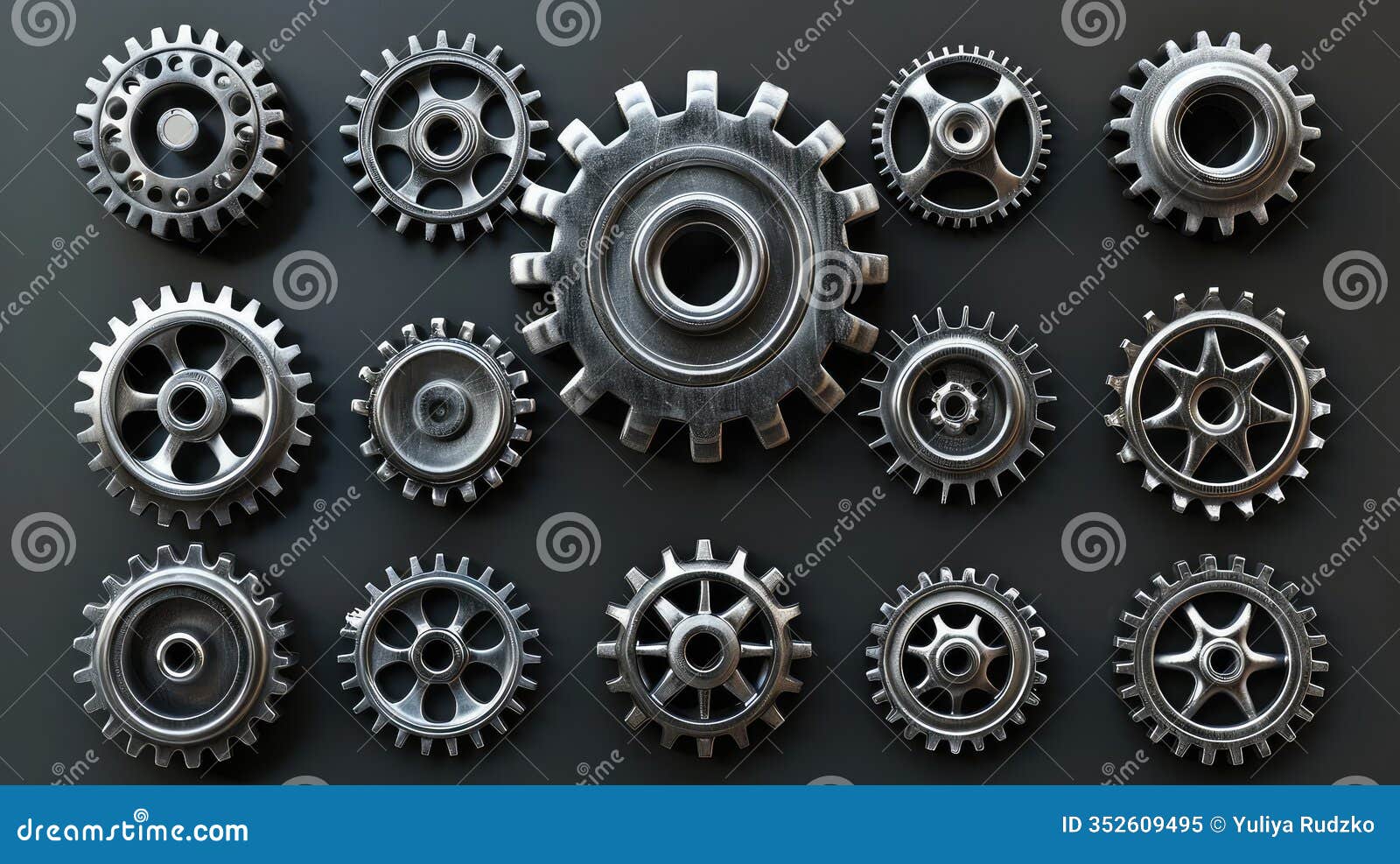 Precision Gear Cogs: Industrial Engineering Icons Stock Image - Image ...