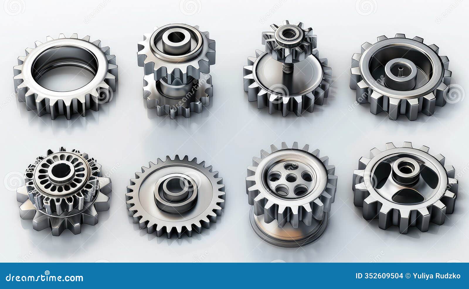 Precision Gear Cogs: Industrial Engineering Icons Stock Illustration ...