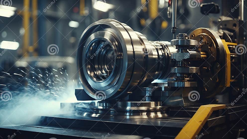 Precision Grinding and Milling Process in Industrial Manufacturing. AI ...