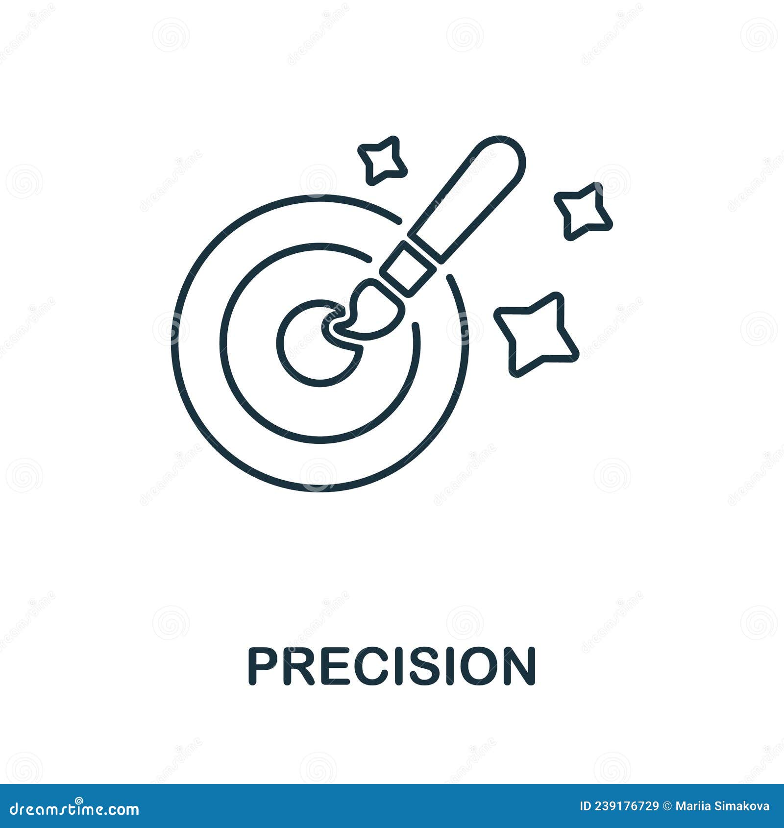 Precision Icon. Line Element from Graphic Design Collection. Linear ...