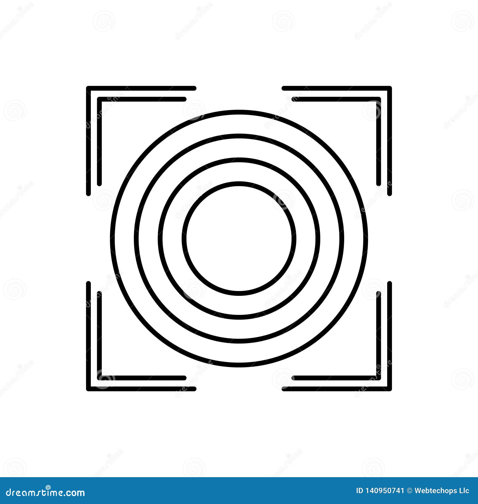 Black Line Icon for Precision, Accuracy and Purity Stock Vector ...