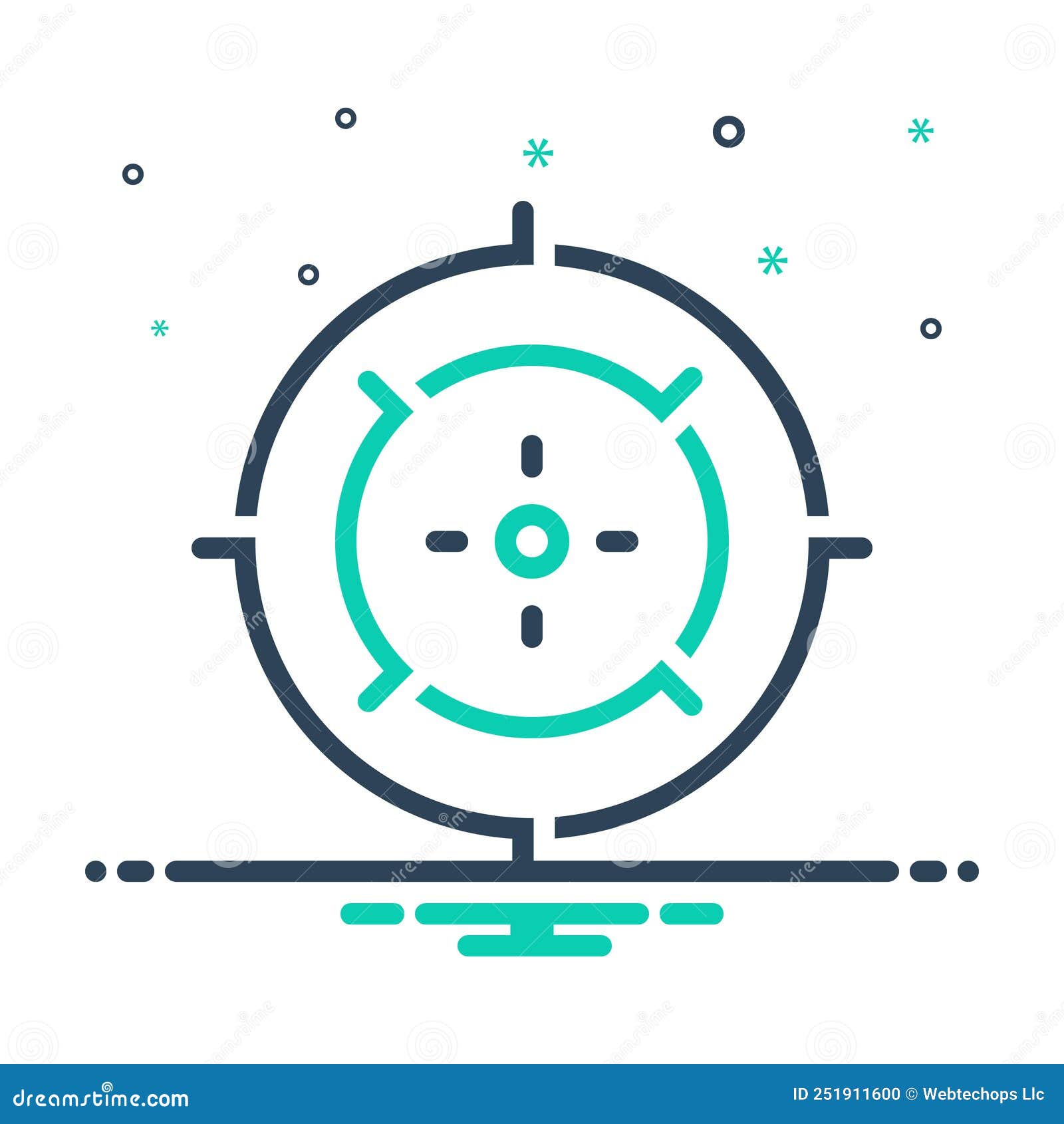 Mix Icon for Precision, Rigor and Accuracy Stock Vector - Illustration ...