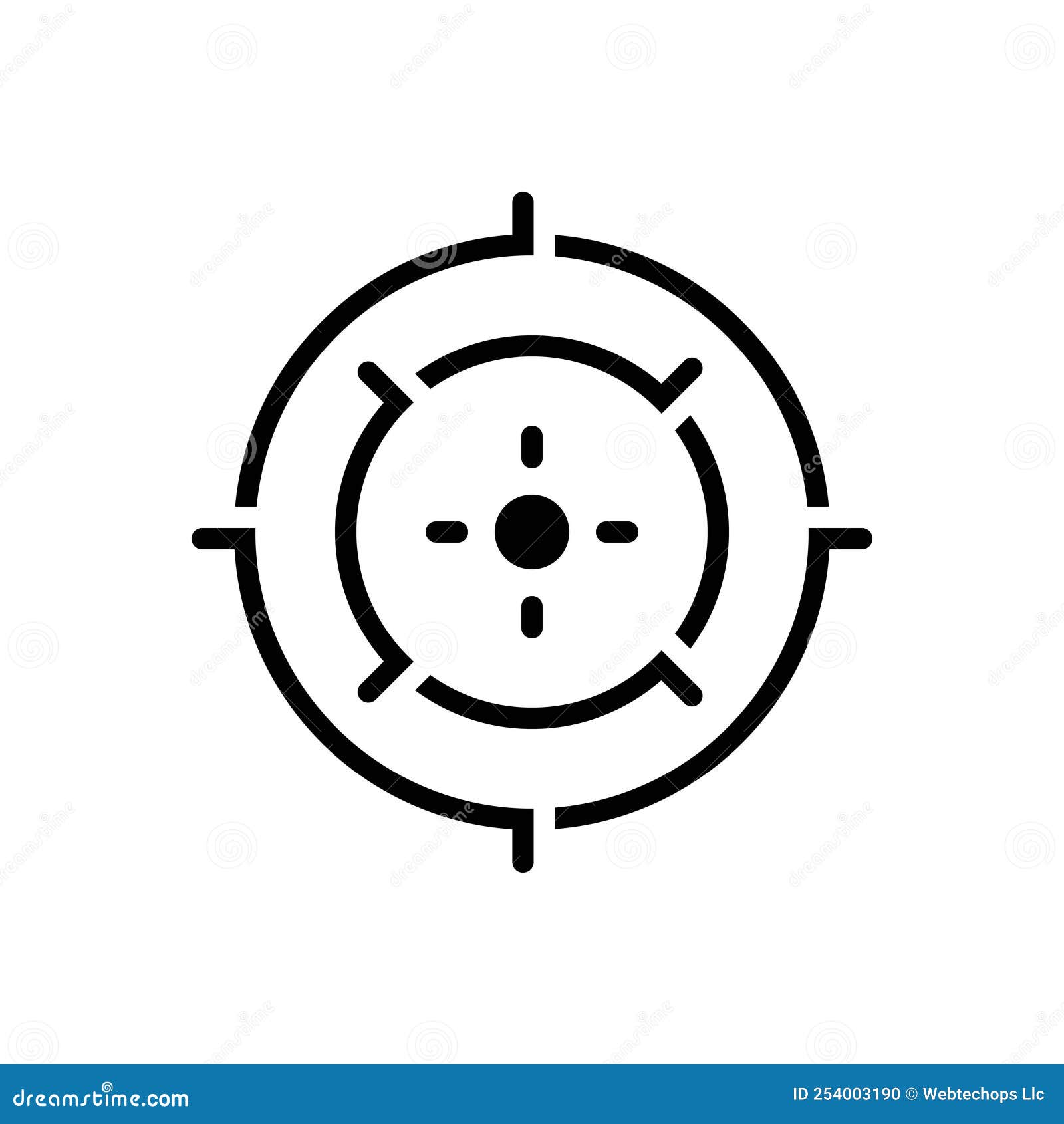 Black Solid Icon for Precision, Rigor and Accuracy Stock Vector ...