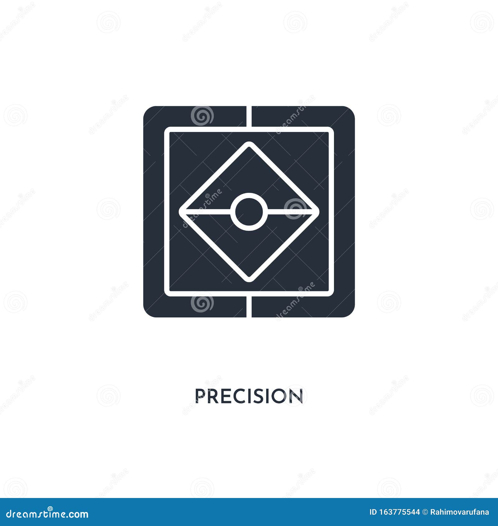 Precision Icon. Simple Element Illustration. Isolated Trendy Filled ...