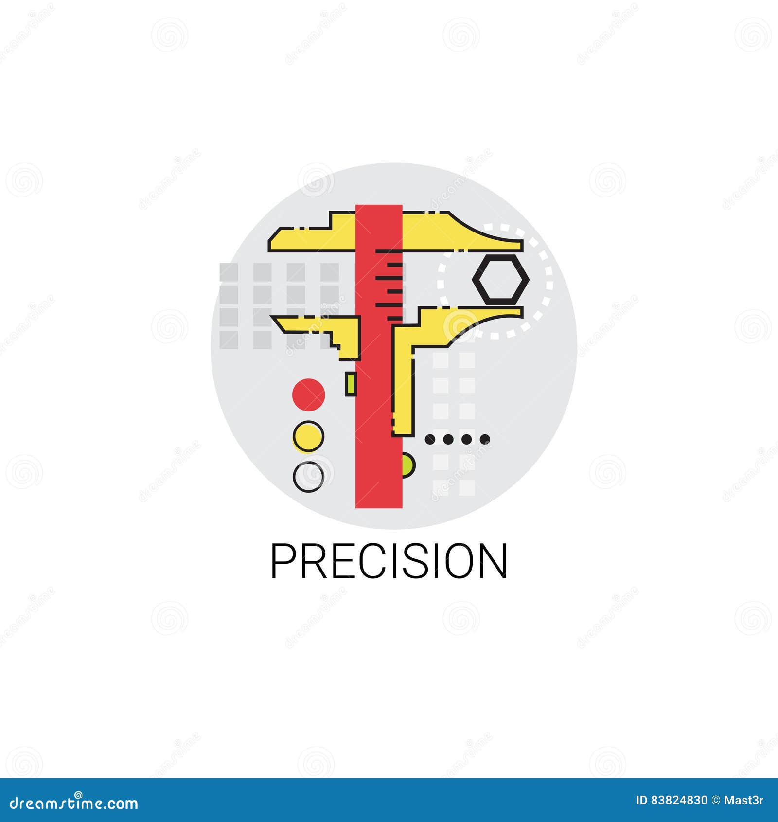 Precision Industry Production Quality Icon Stock Vector - Illustration ...