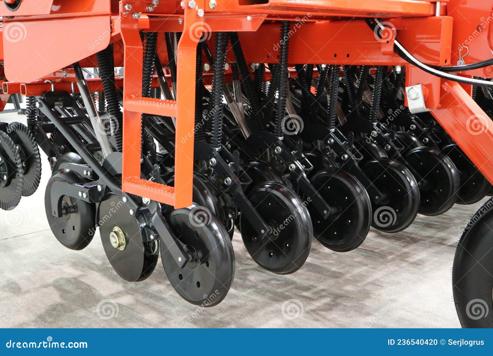 Row seeder. Seed drill stock photo. Image of grain, agrobusiness ...