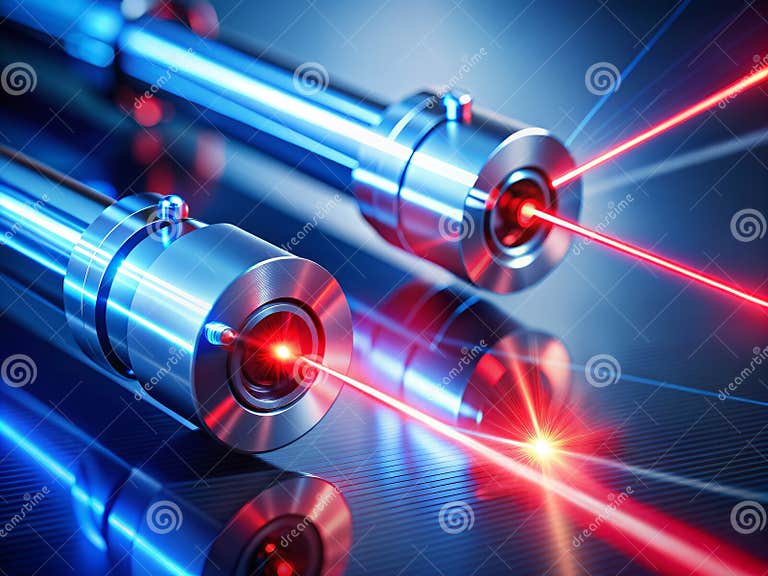 Precision Laser Beam Alignment a Macro View of a Precise Red Laser Beam ...