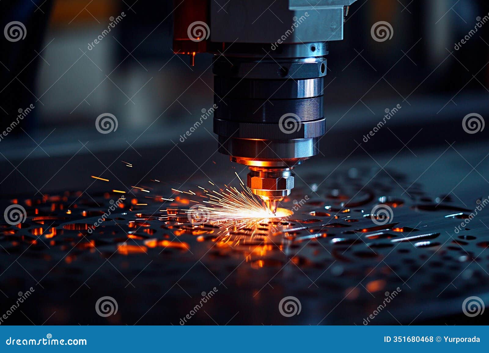 Precision Laser Cutting Unveils Intricate Designs In Metal During An ...