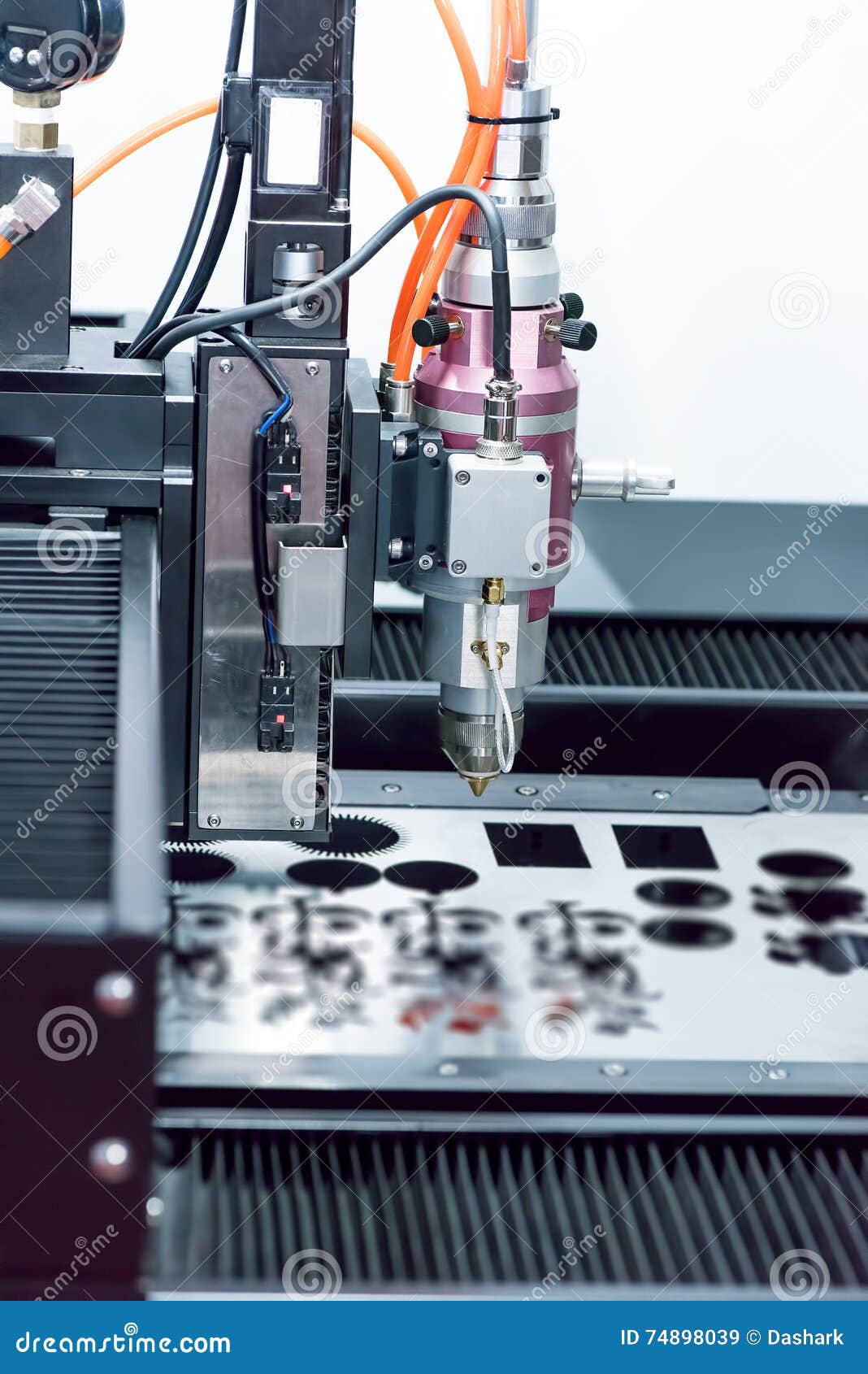 Precision laser processing stock image. Image of fire - 74898039