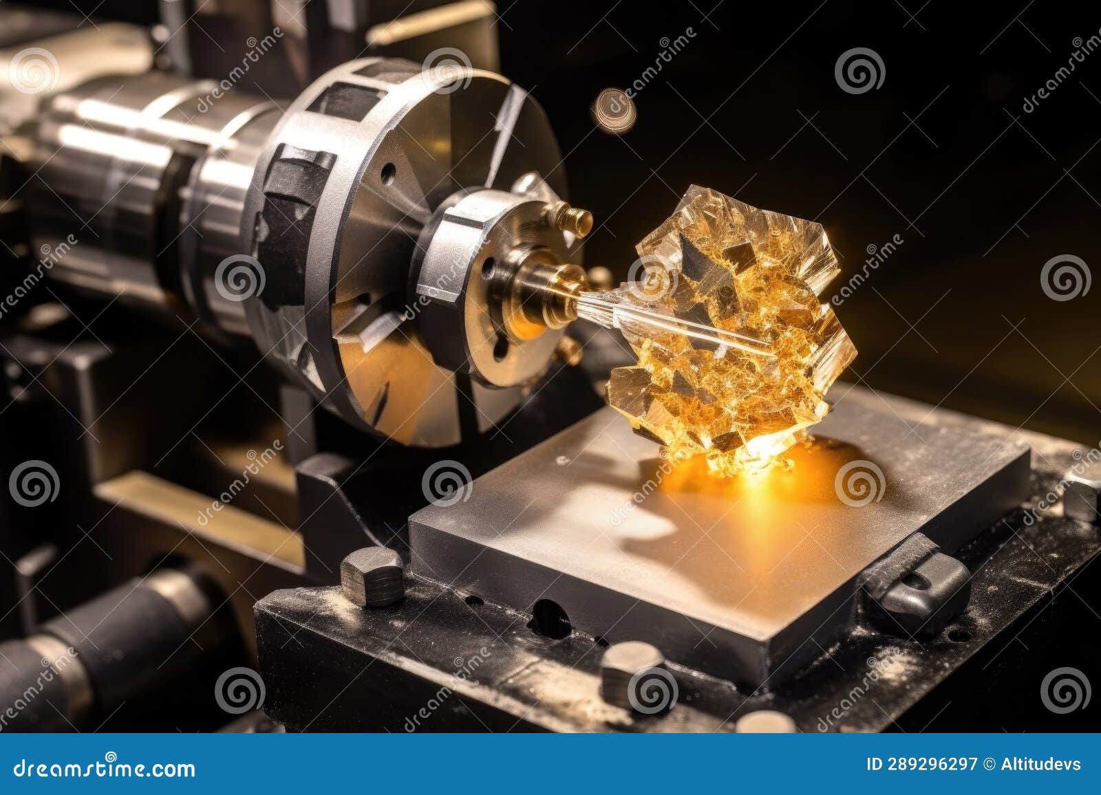 Precision Machine Working on a Raw Diamond Stock Image - Image of ...