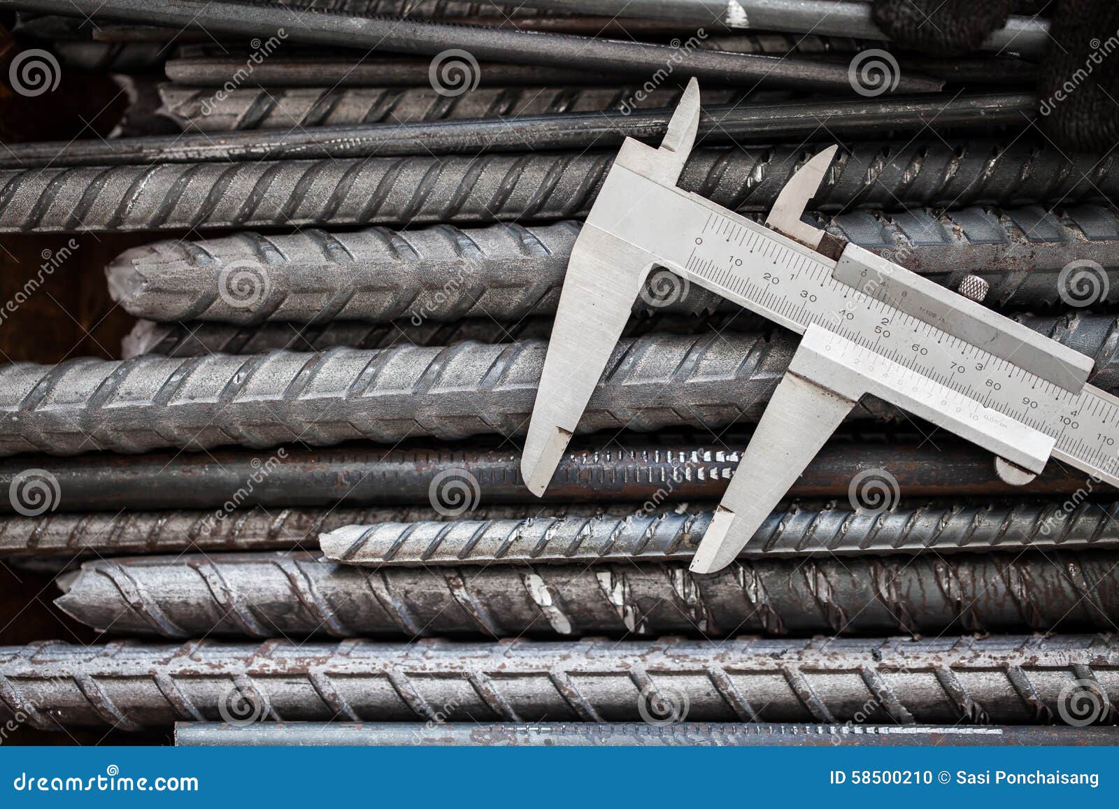 Precision Measurement Tool Put on Steel Stock Photo - Image of close ...