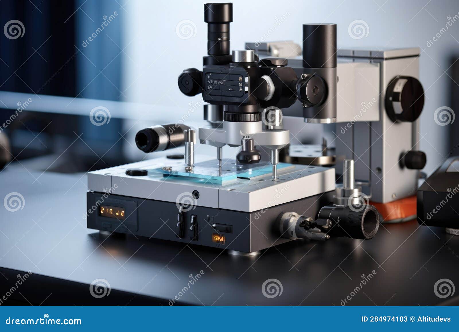 Precision Measuring Equipment for Lens Quality Control Stock ...