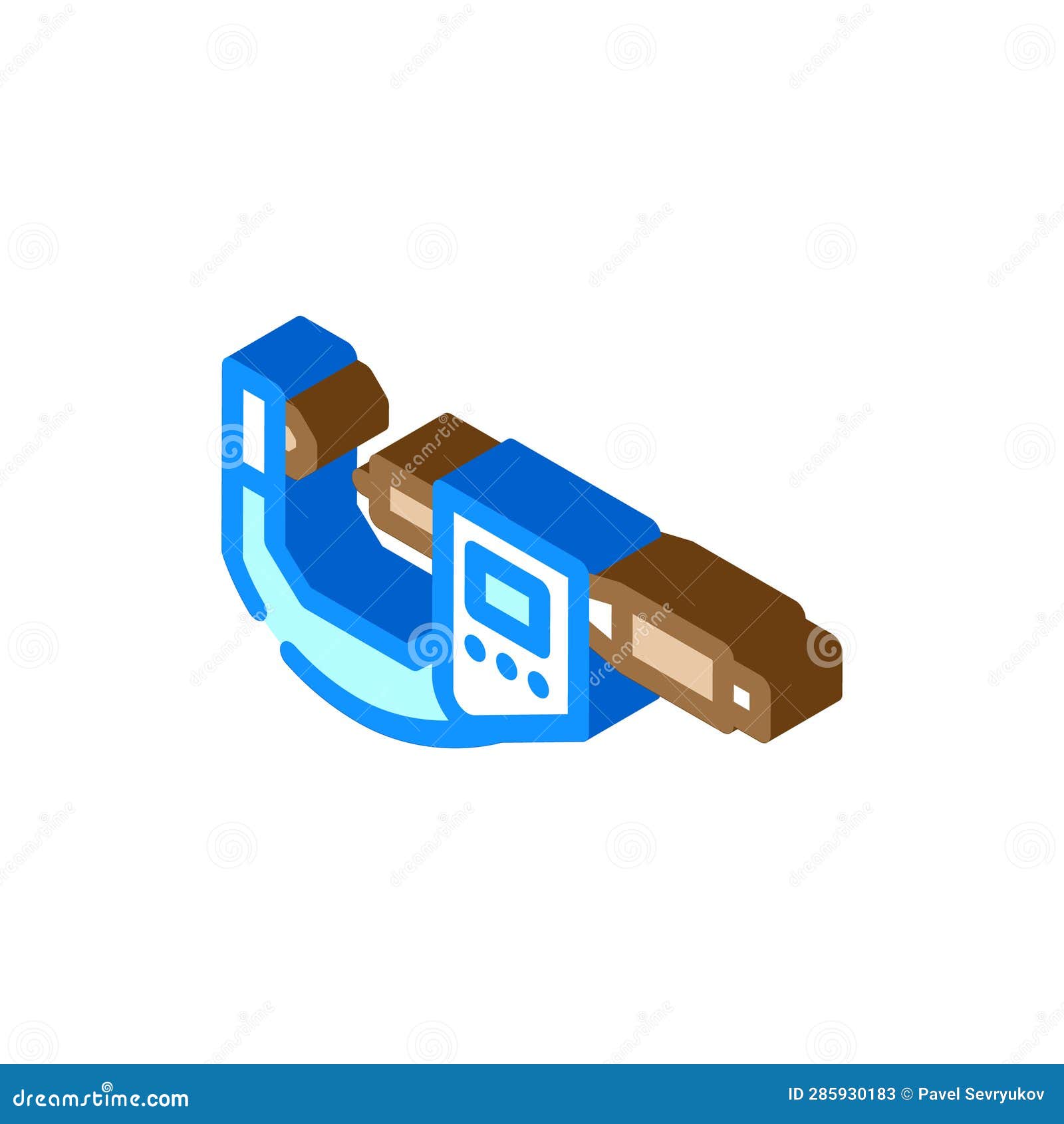 Precision Measuring Manufacturing Engineer Isometric Icon Vector ...
