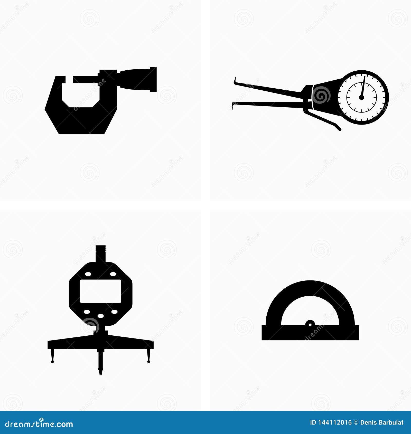 Precision Measuring and Marking Tools, Devices Stock Vector ...