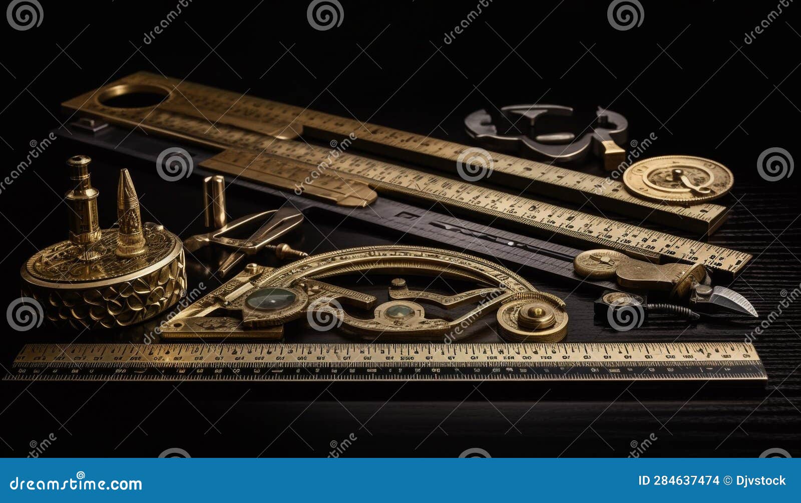 Precision Measuring Tool for Metalworking in a Carpentry Workshop ...