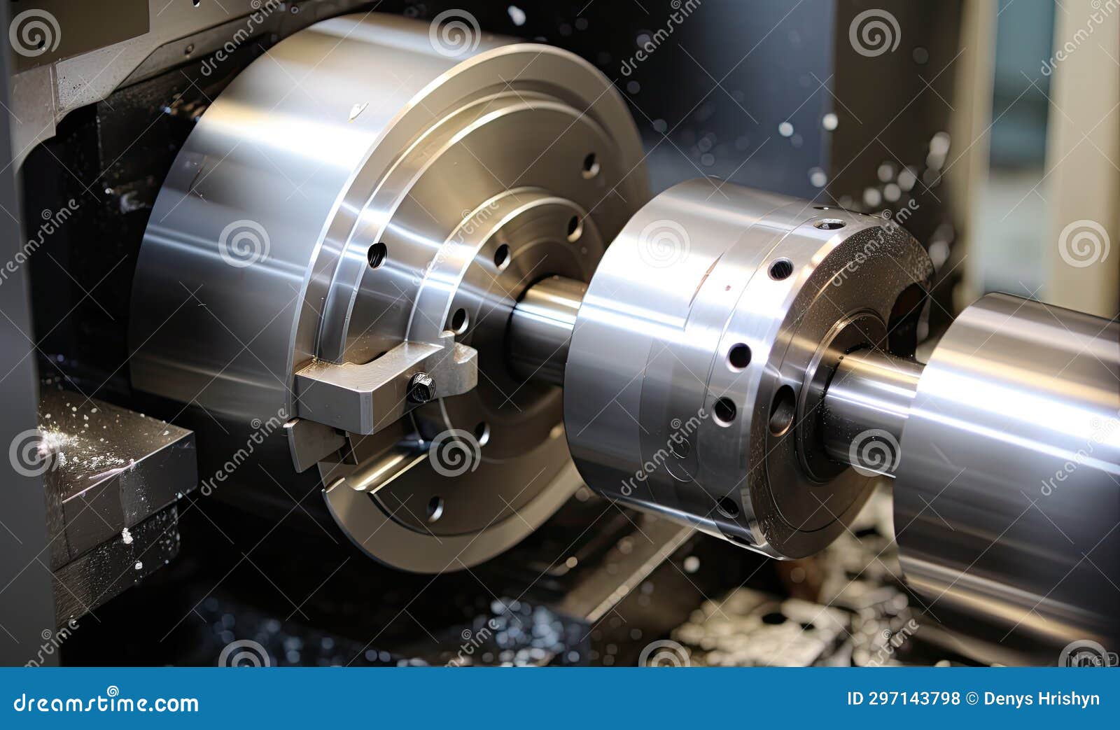 A Precision Metal Cutting Machine in Action Stock Illustration ...