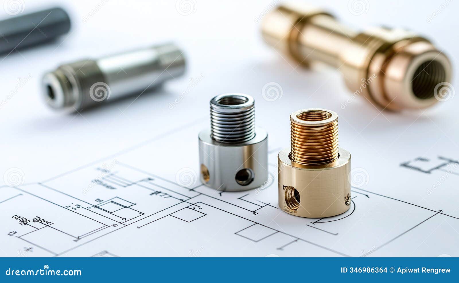 Precision Metal Fittings and Engineering Drawings Showcase Intricate ...