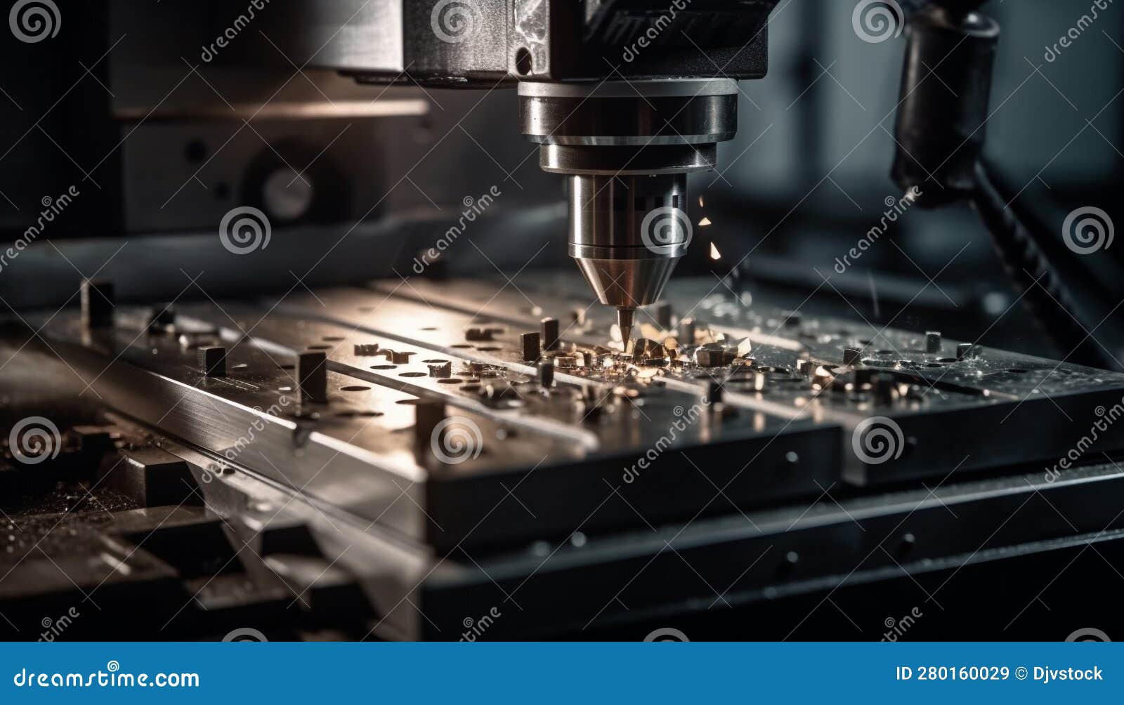 Precision Metalwork Using Automated Machinery in a Steel Factory ...