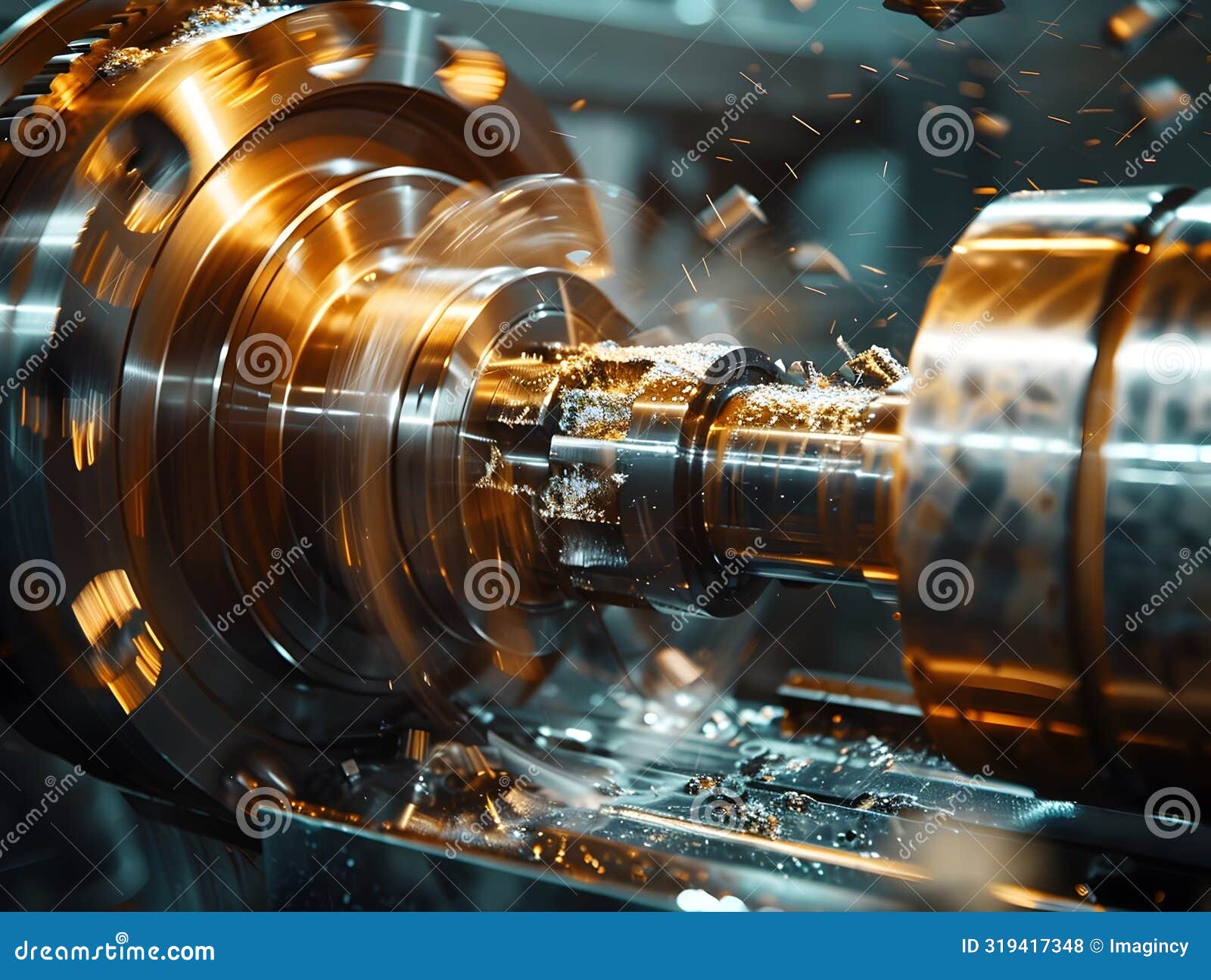 Precision Metalworking Lathe Rapidly Shaping Ship Components at ...